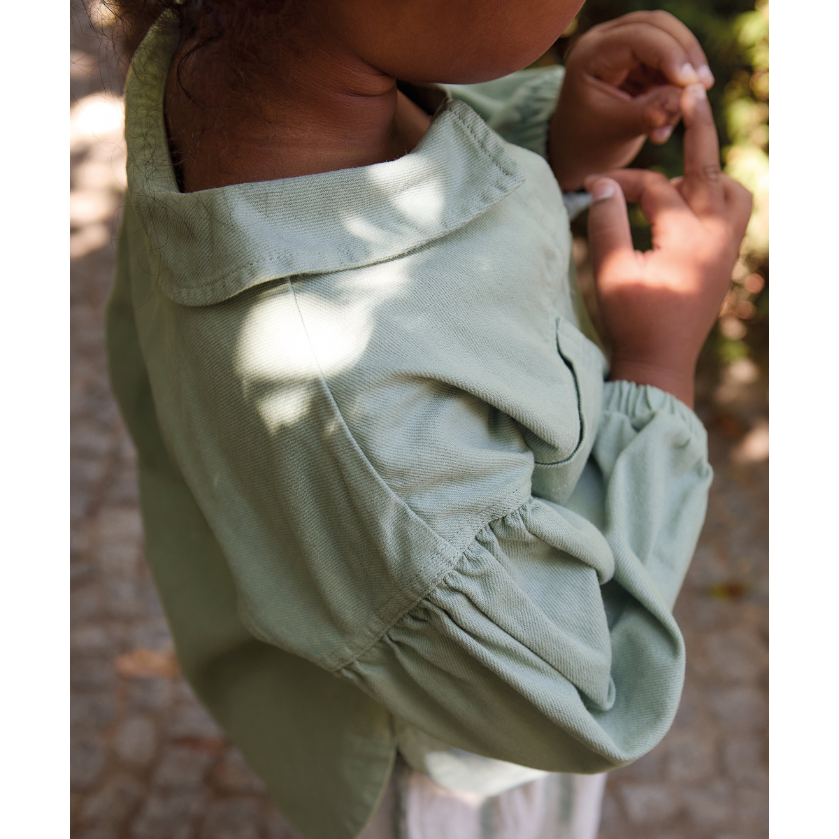 Green cotton jacket for kids | Play Up - PlayUp
